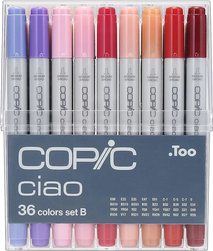 COPIC ciao Set of 36pc Set B colors - Eshal Store