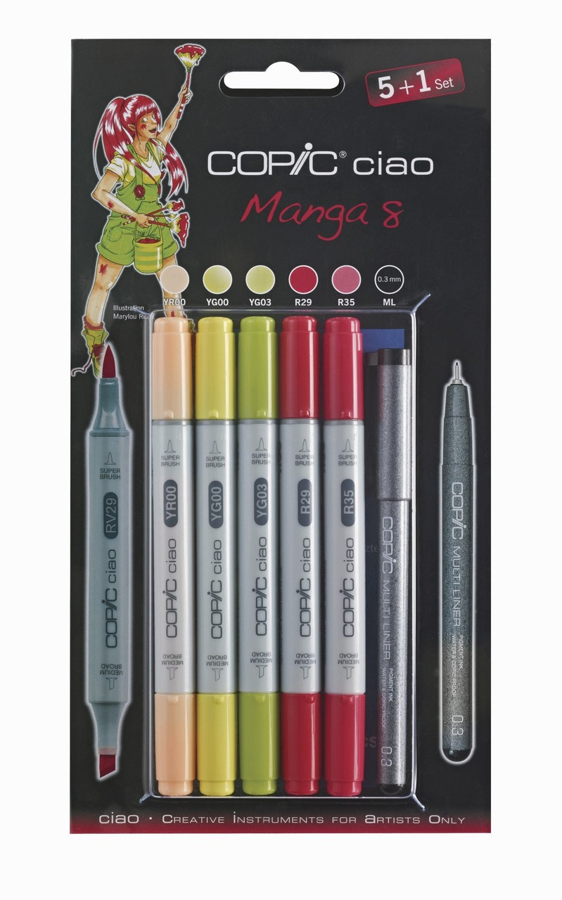 COPIC ciao Set 5+1 Manga 8 - Eshal Store