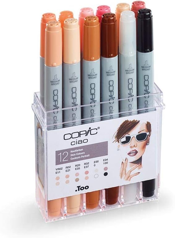 Copic Ciao 12pc Skin Tone Set - Eshal Store