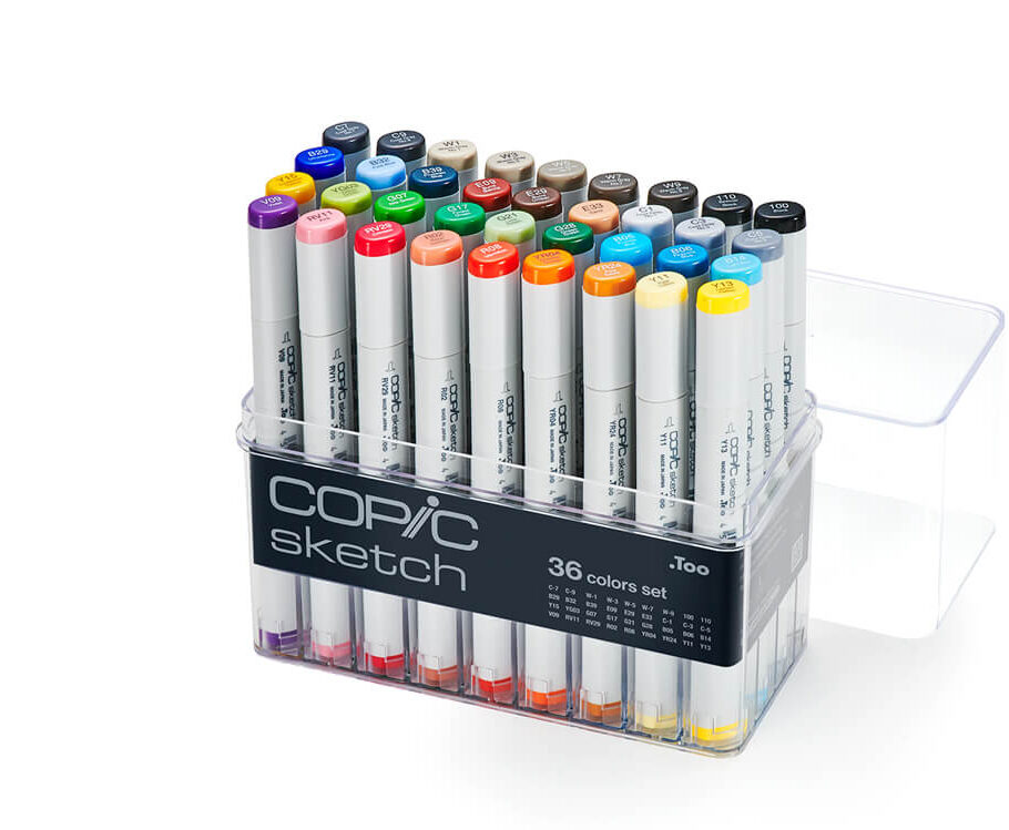 COPIC Wide Marker Set (36 Colors) - Eshal Store
